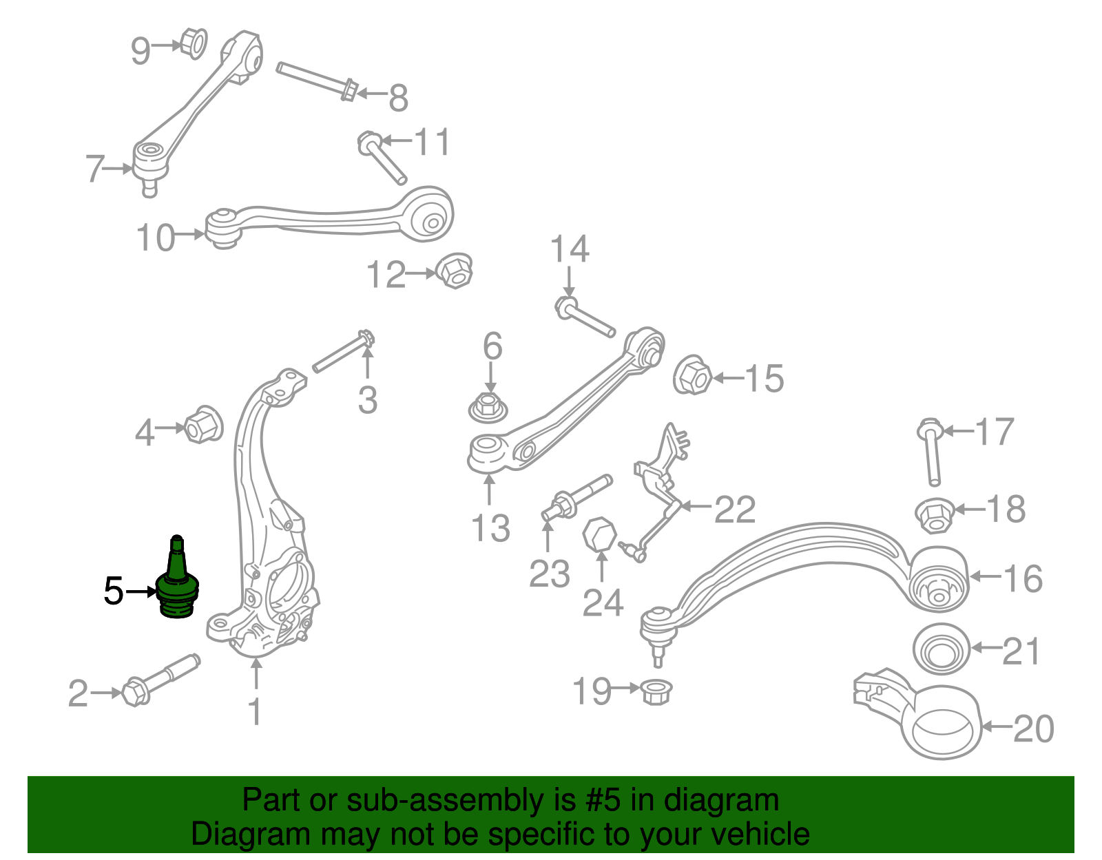 2015-2024 Porsche Macan Ball Joint PAB-407-689 | Sunset Porsche Parts