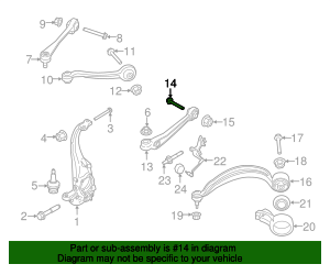 2015-2024 Porsche Macan Lower Control Arm Mount Bolt WHT-001-949 | OEM ...