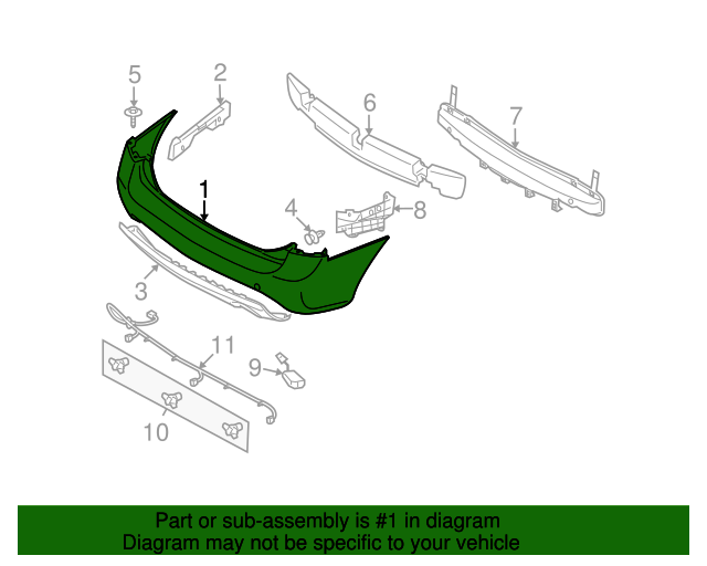 86611-1D010 - Bumper Cover 2007-2010 Kia Rondo | Kia.Parts Store