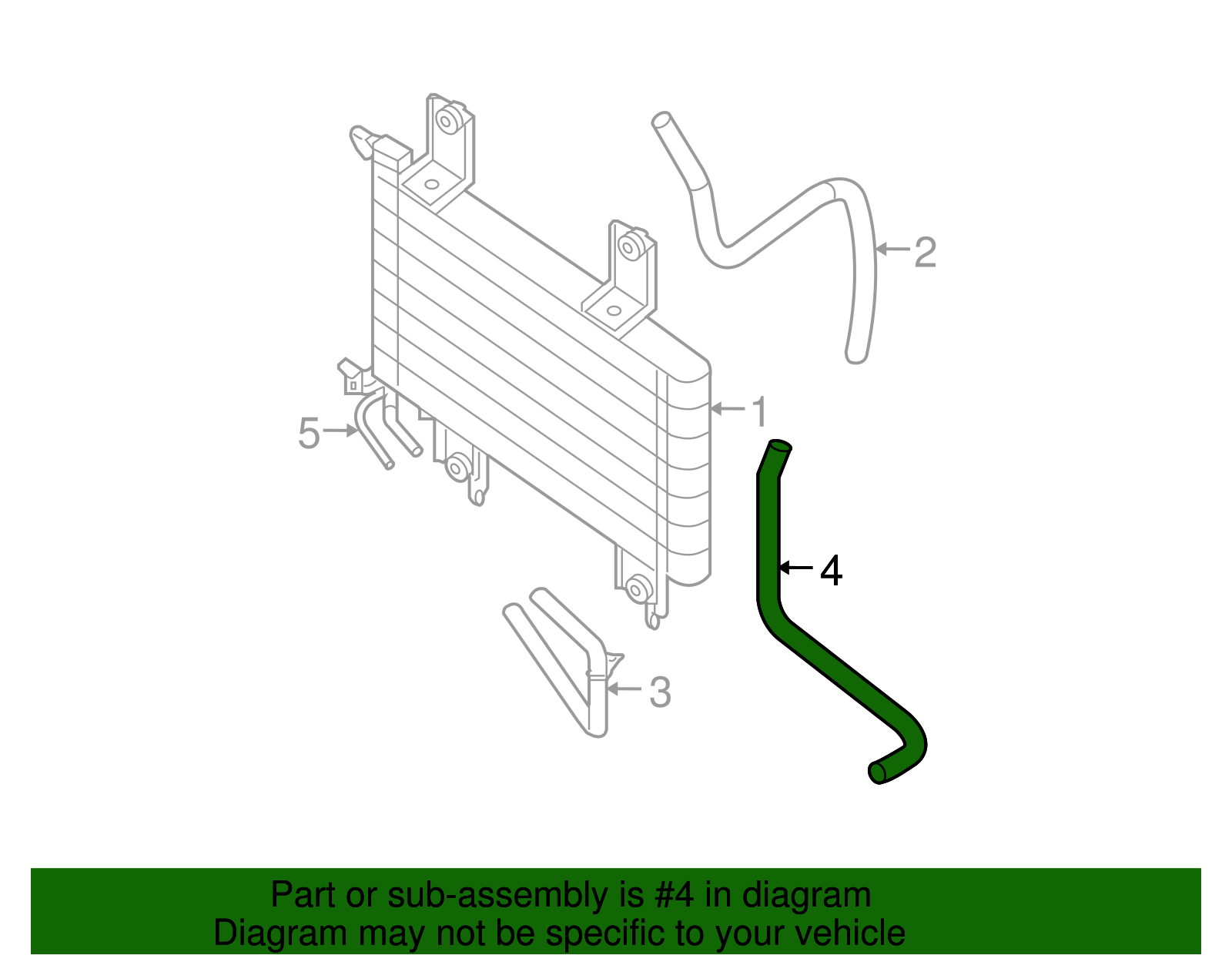 2005-2019 Nissan Automatic Transmission Oil Cooler Hose 21635-EA500 ...