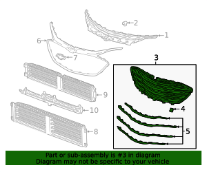 84473372 - Front Lower Grille 2019-2024 Chevrolet Malibu ...