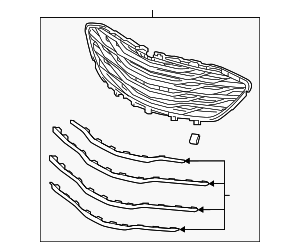 2019-2025 Chevrolet Malibu Black Front Lower Grille 84338683 GM ...