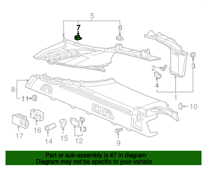 2018-2020 Buick Regal TourX F Clip 13435003 GM | GMPartsDirect.com