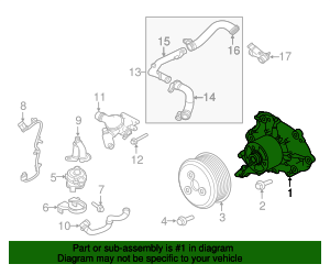Genuine OEM Pump - Water Part# LR116736 Fits 2018-2019 Land Rover Range ...