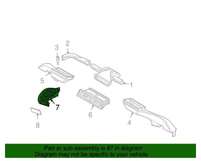64-22-6-945-396 - Dashboard Air Vent 2003-2008 BMW Z4 | AutoNationParts.com