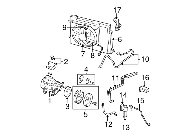 1996-2014 Mopar A/C Refrigerant Pressure Sensor 05174039AB | Mopar ...