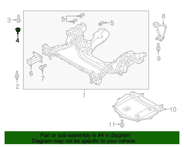 2016-2019 Mazda MX-5 Miata Engine Cradle Nut 9YB0-41-416 | TascaParts.com