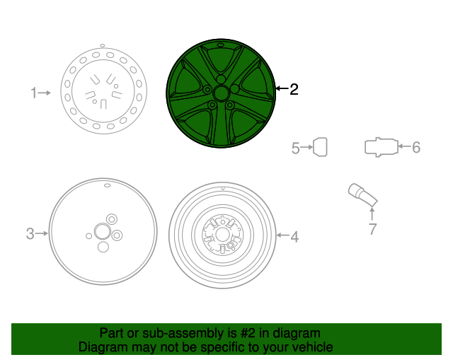 42611-06750 - Wheel Alloy 5 Spoke 17 Inch - 2012-2014 Toyota Camry ...