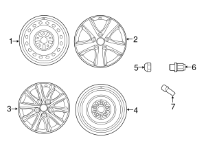 2012-2014 Toyota Camry Wheel Alloy 42611-06A40 | OEM Parts Online