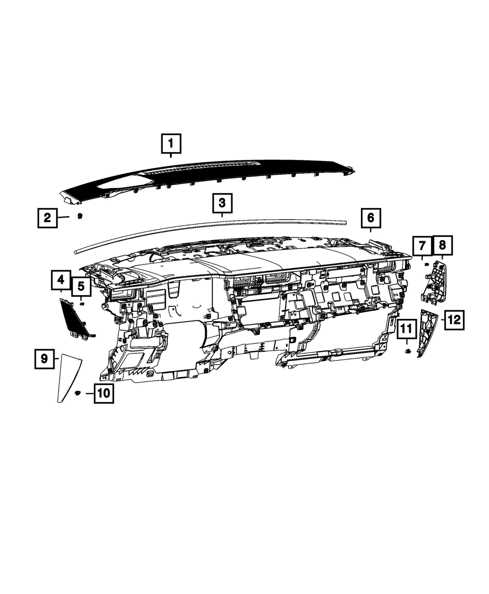 2025 Jeep Wagoneer S Windshield Seal 68590246AA | My Mopar Parts