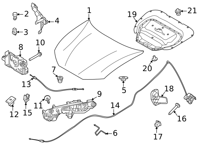 LJ8Z-16700-C - Latch 2021-2024 Ford Mustang Mach-E | AutoNation Parts