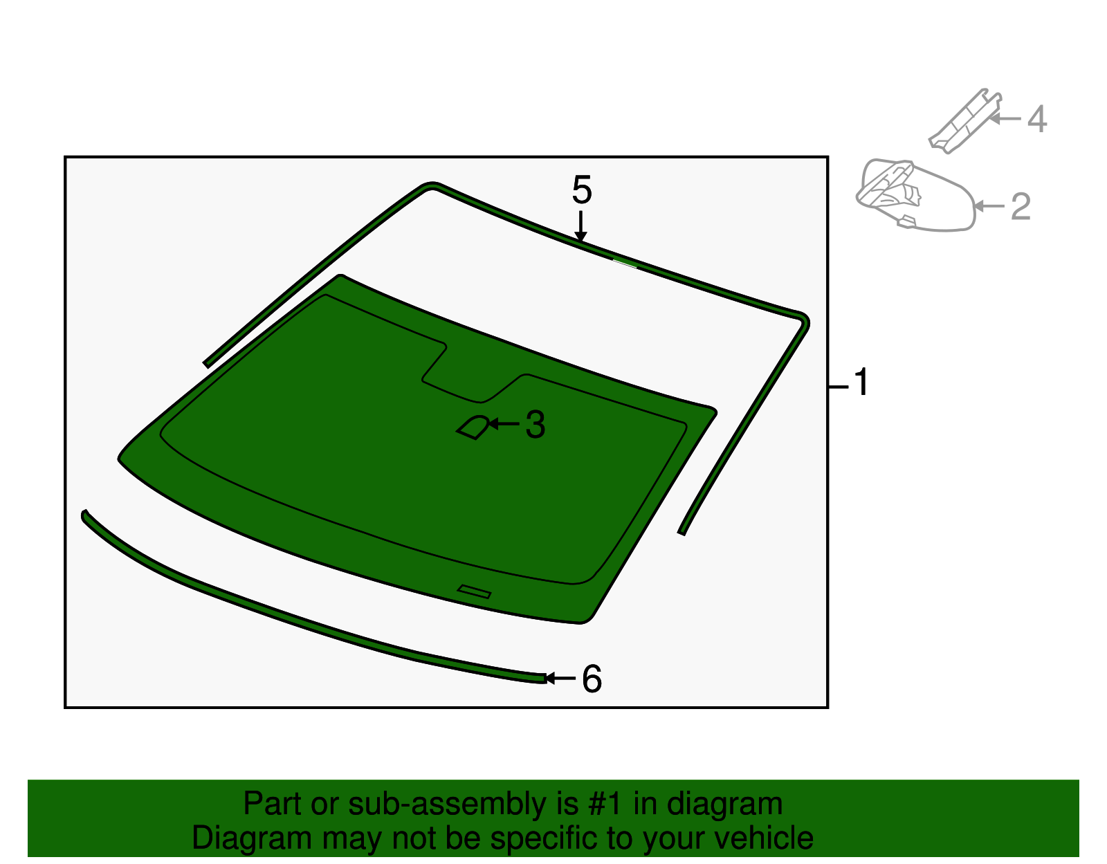 Buy Genuine GM Auto Parts - Windshield (Part # 84017277) | GM Parts Store
