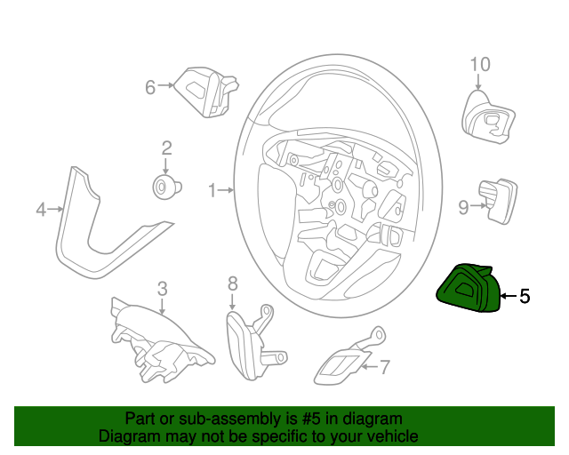 2013-2020 Lincoln Switch Assembly Control DP5Z-9C888-BA | OEM Parts Online