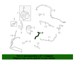 53733-TA0-A01 - Hose, Power Steering Oil Tank - 2008-2015 Honda ...