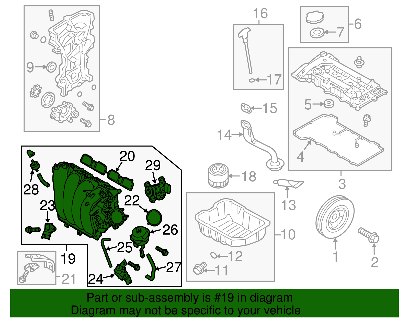 Genuine Intake Manifold for 2011-2016 Hyundai | Part# 28310-2E200 ...