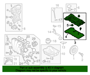 2011-2016 Hyundai Engine Valve Cover 22410-2E000 | AutoNation Parts