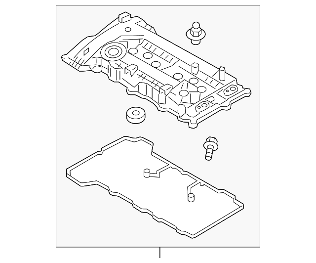 Hyundai - 22410-2E000 - Valve Cover - 2011-2016 Hyundai | OEM Hyundai ...