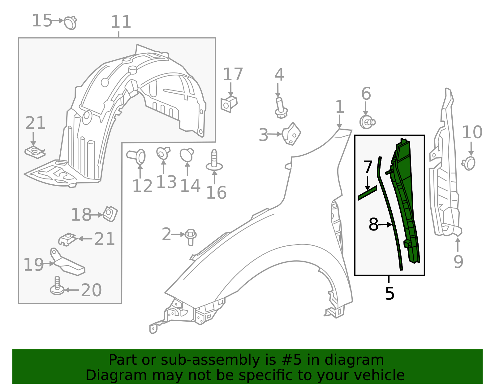 2017-2021 Honda Civic Air Outlet 74107-TGH-A00 | Honda Factory Parts