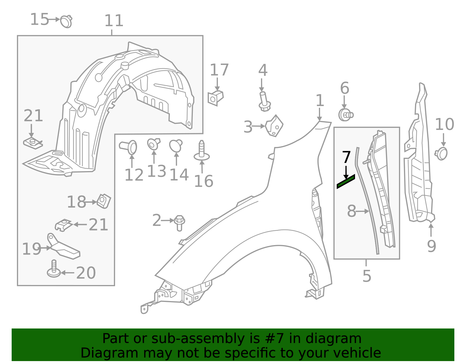 74109-TGH-A00 - Rubber Seal (B) - 2017-2020 Honda Civic ...