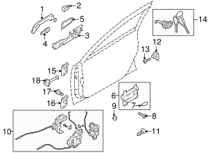 2010-2014 Subaru Lock Assembly 61032AJ01A | QuirkParts