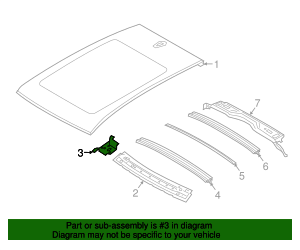 Genuine BMW 41-00-7-439-341 | Windshield Header Reinforced Plate | FREE ...