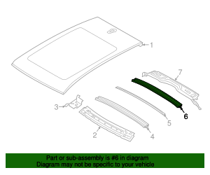 Genuine BMW 41-00-7-436-169 | Rear Bow | FREE Shipping on Most Orders ...
