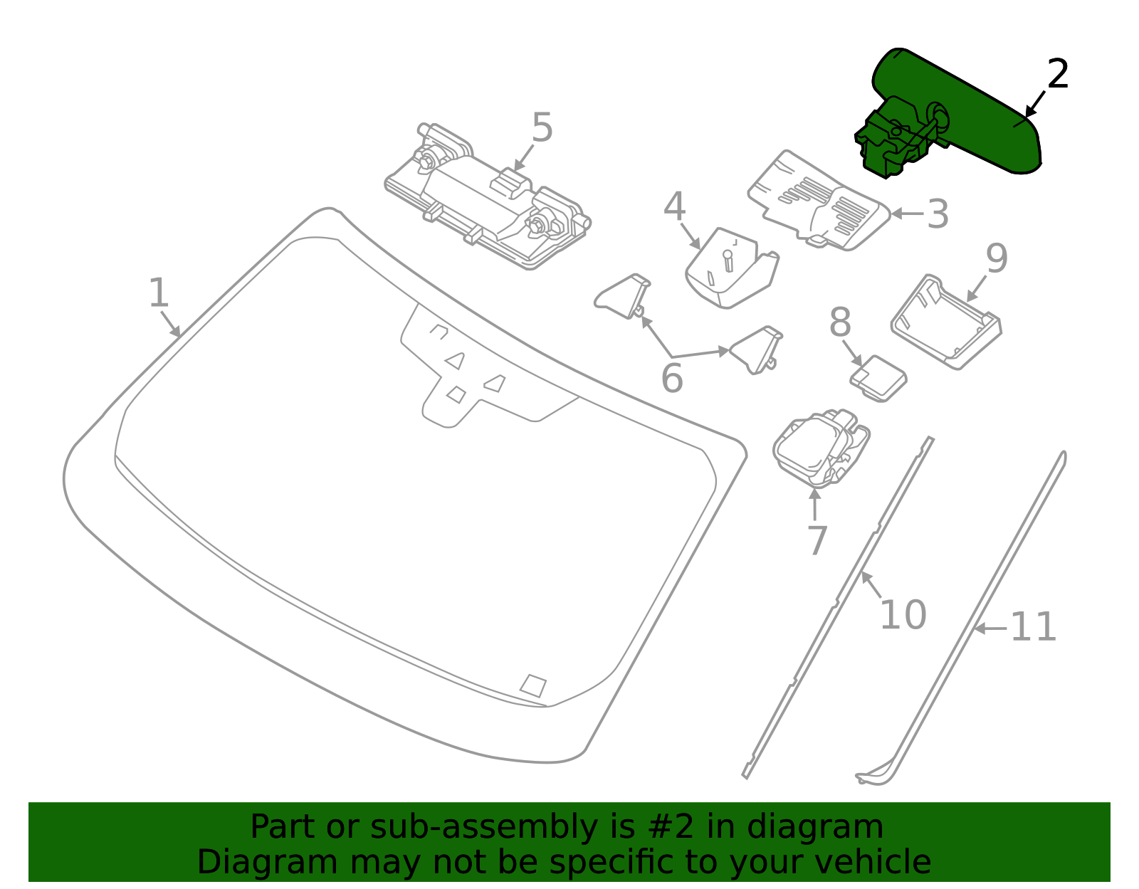 LR058507 - Garage Door Opener (Homelink) - Nas - 2015-2020 Land-Rover ...