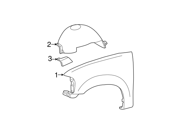 2004-2008 Ford Fender - Driver's Side (LH) 5L3Z-16006-BA | TascaParts.com