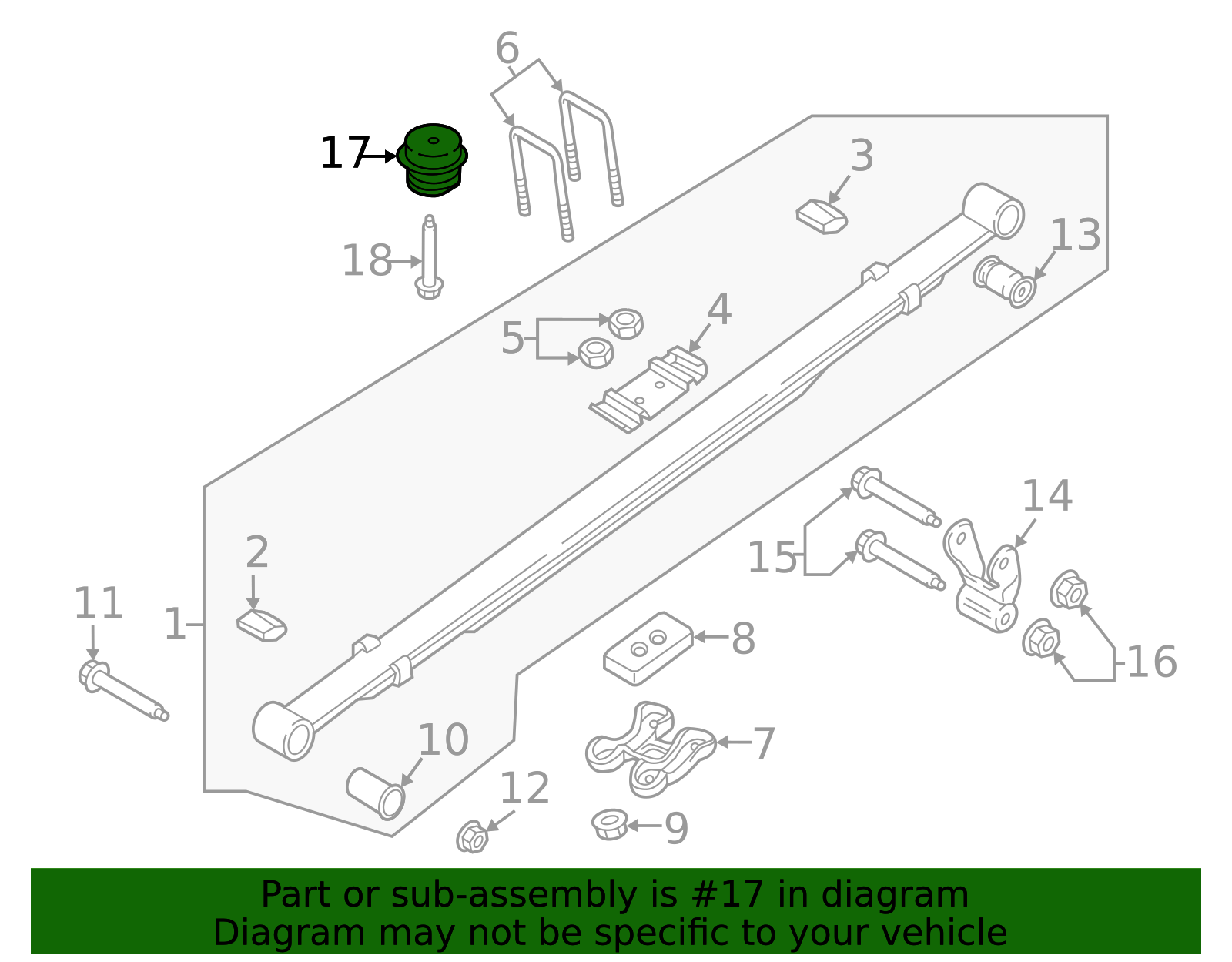 ML3Z-4730-A - Leaf Spring Bumper 2021-2025 Ford F-150 | AutoNation Parts