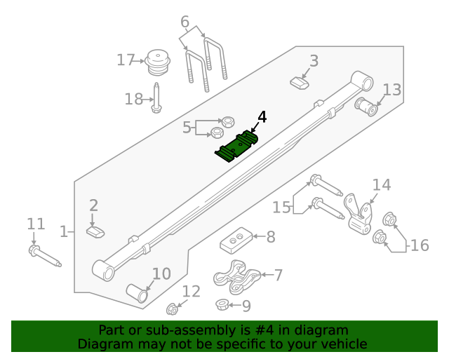 2021-2023 Ford F-150 Leaf Spring Spacer ML3Z-5708-A | AutoNationParts.com