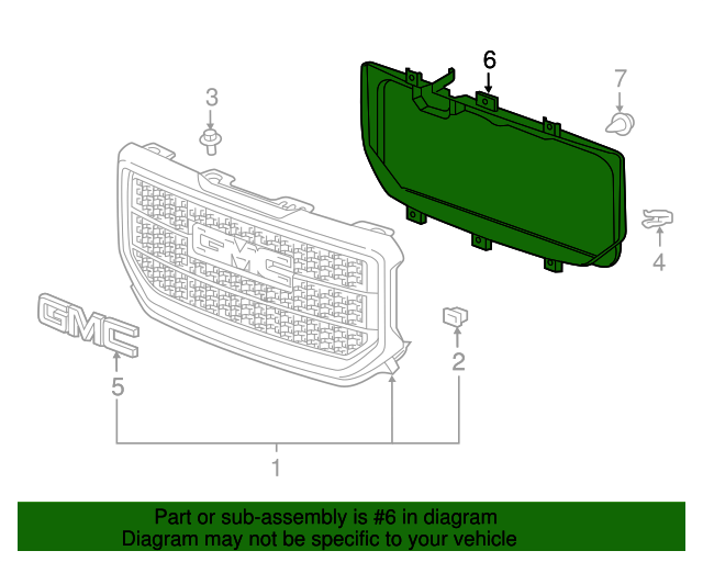 Front Grille Baffle 84649766 | GM Parts Center