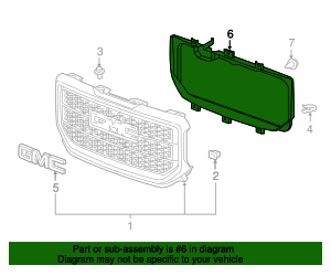 2016 GM Front Grille Baffle 84073557 | TascaParts.com