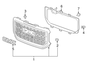 23496245 Grille - New OEM Part From GM Parts Direct | GM Parts Store