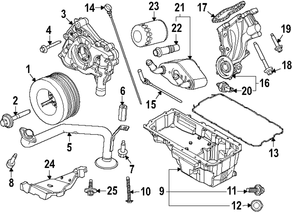 2023-2024 Ford F-150 Oil Pan NR7Z-6675-B | QuirkParts
