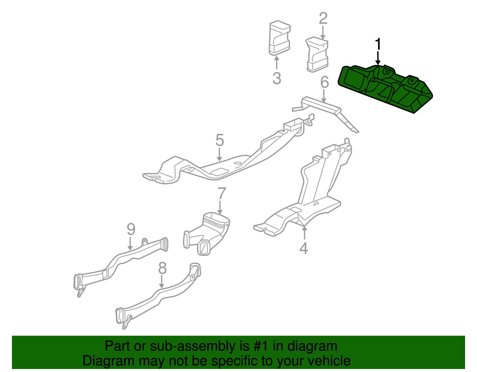 77410-TA0-A01 - Center Duct 2008-2015 Honda | Honda Parts Online