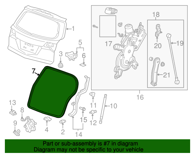 2007-2013 Acura MDX Weatherstrip 74440-STX-A00 | OEM Parts Online