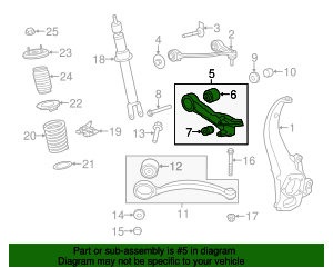 2013-2015 Jaguar Rear Lower Control Arm C2Z21488 | OEM Euro Parts