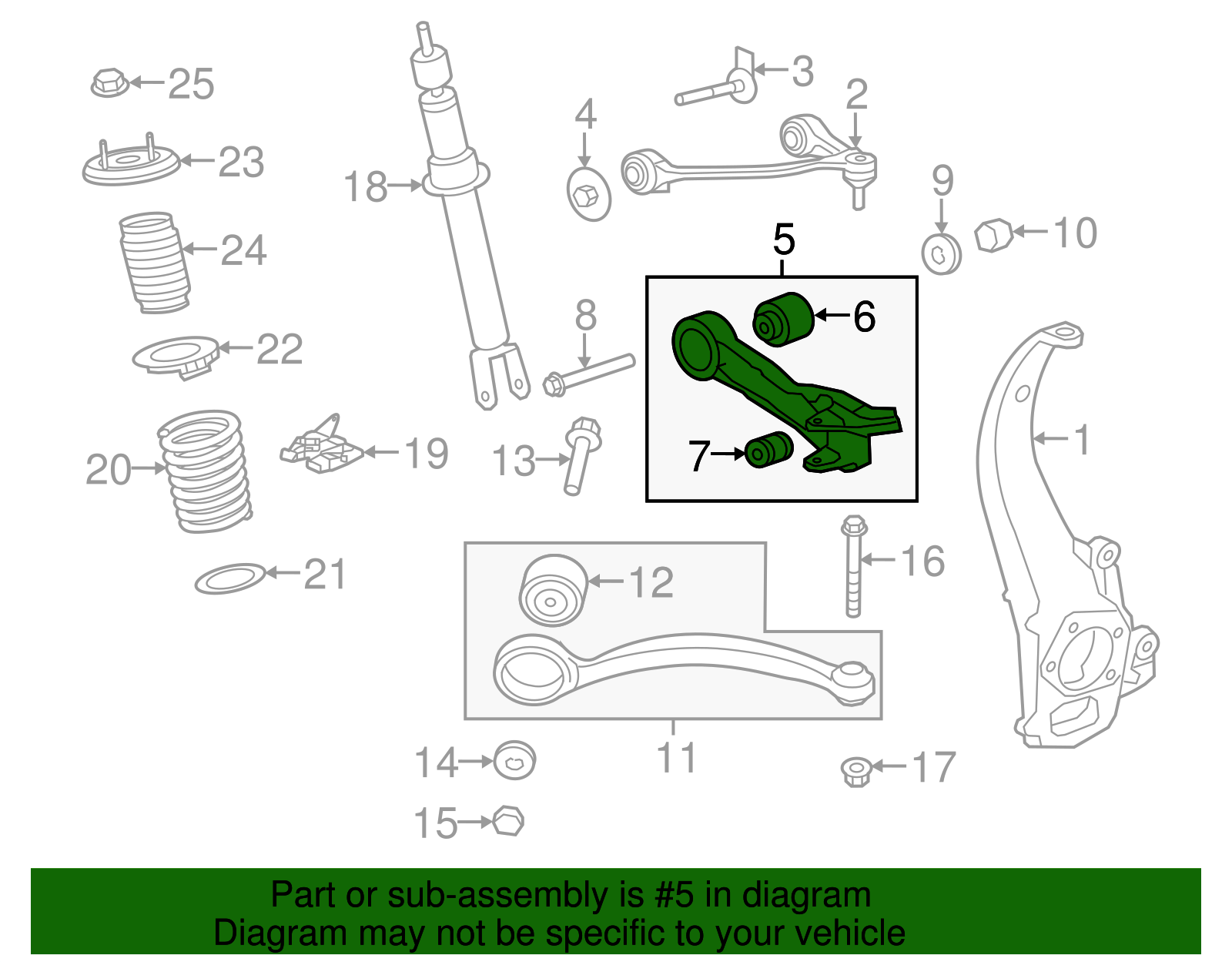 2013-2015 Jaguar Rear Lower Control Arm C2Z21487 | OEM Parts Online