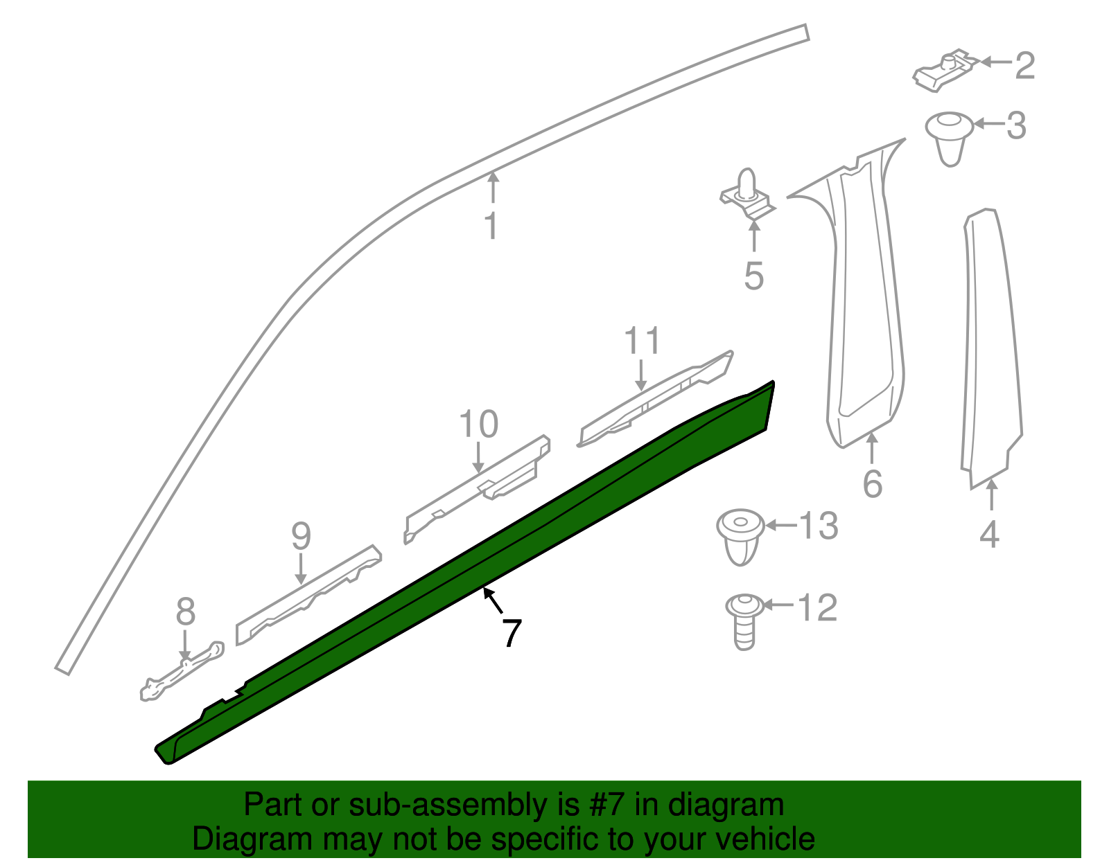 51-77-7-374-613 - Rocker Molding - 2015-2020 BMW | BMW Parts Exchange