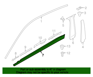 51778061487 - 2015-2020 BMW Rocker Molding (51-77-8-061-487) | BMW of ...