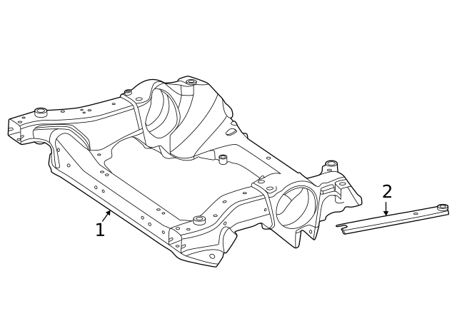 223-620-57-03 - Engine Cradle Brace 2021-2024 Mercedes-Benz ...