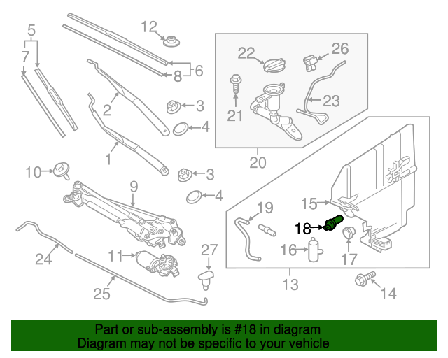 98521-D9000 - Washer Fluid Level Sensor 2017-2022 Kia | Kia.Parts Store