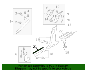 2020-2021 Hyundai Palisade Front Sill 85873-S8000-NNB | OEM Parts Online