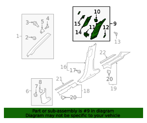 2021-2024 Hyundai Palisade Upper Center Pillar Trim 85830-S8210-NNB ...