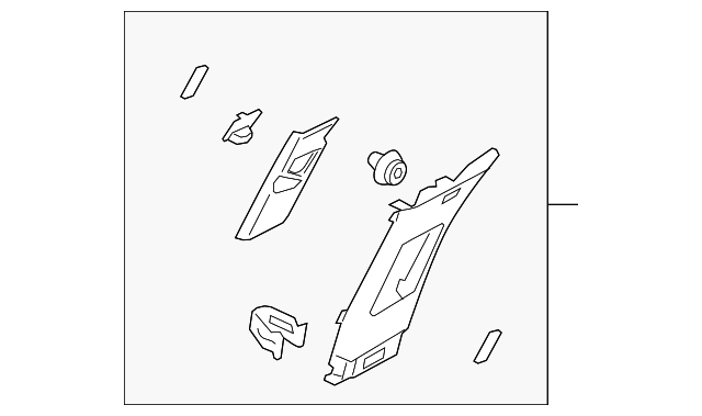 2021-2024 Hyundai Palisade Upper Center Pillar Trim 85830-S8210-NNB ...