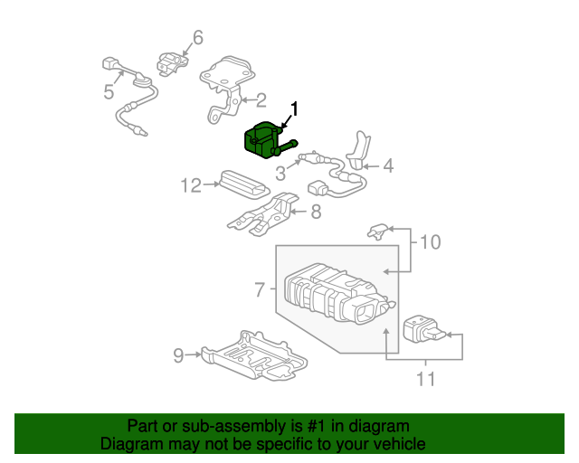 Genuine OEM Acura - Purge Solenoid Part# 36162-RAA-A01 | Acura Parts ...