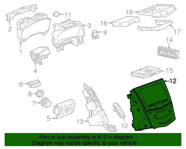 2015-2019 Cadillac F Control 84237888 | NewGMParts.com