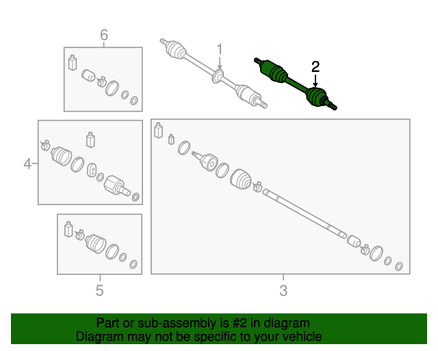 Genuine Axle Assembly for 2012-2017 Hyundai Accent | Part# 49500-1R100 ...