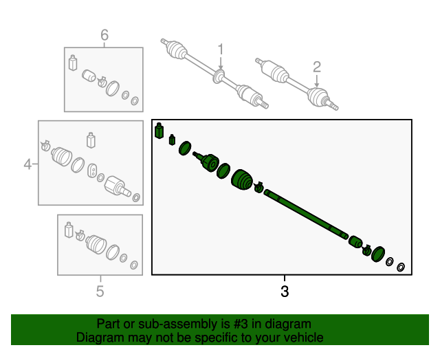 49526-1R101 - Shaft & Joint Assembly - 2012-2017 Hyundai Accent | World ...