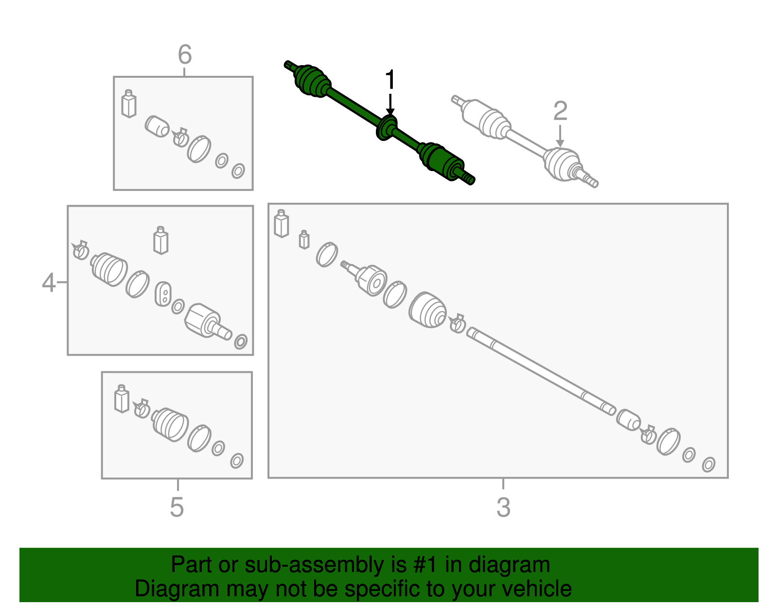 Genuine Axle Assembly for 2012-2017 Hyundai Accent | Part# 49501-1R100 ...